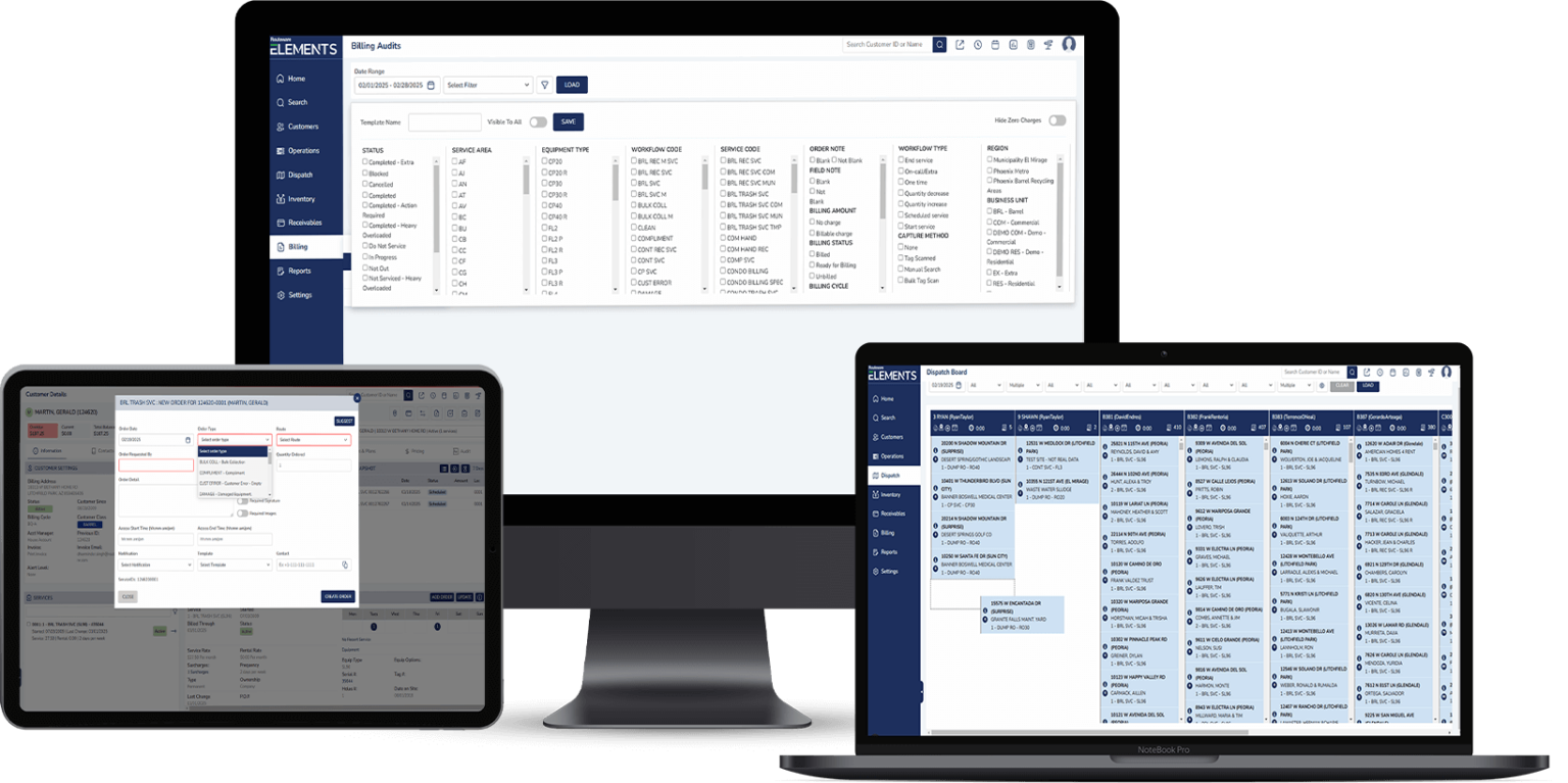 Routeware Elements - Online Waste Management Platform