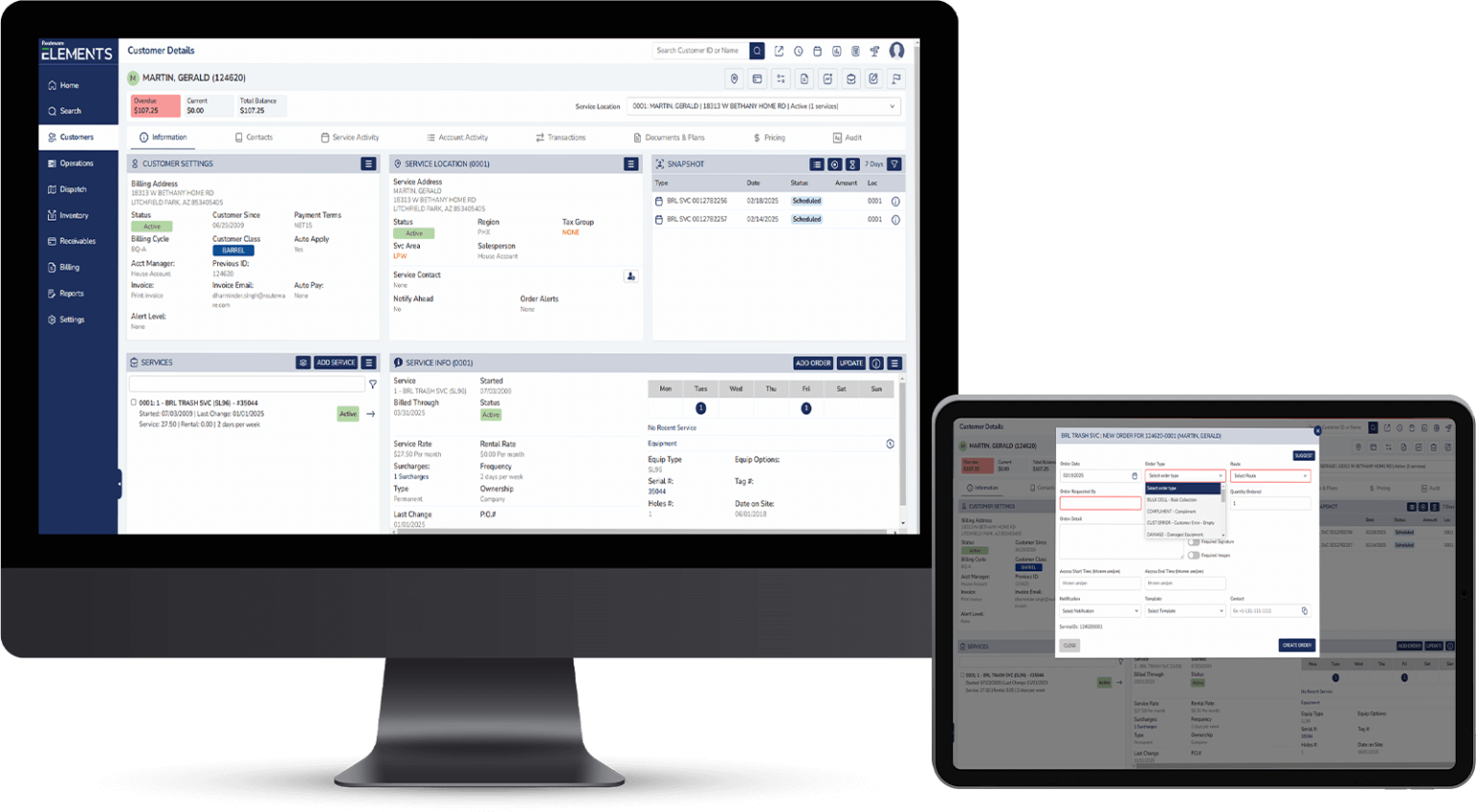 Routeware Elements - Online Waste Management Platform